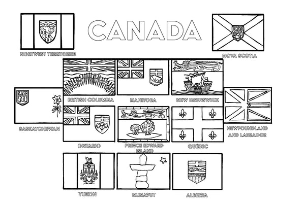 All 13 Canadian Provinces & Territories – Free Printable Flags Colorin ...