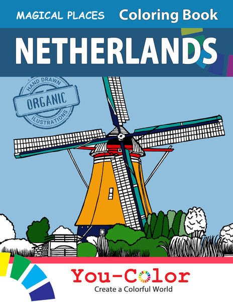 RETAIL The Netherlands Coloring Book **** ORDER MIN 20 FOR 40% DISCOUN ...