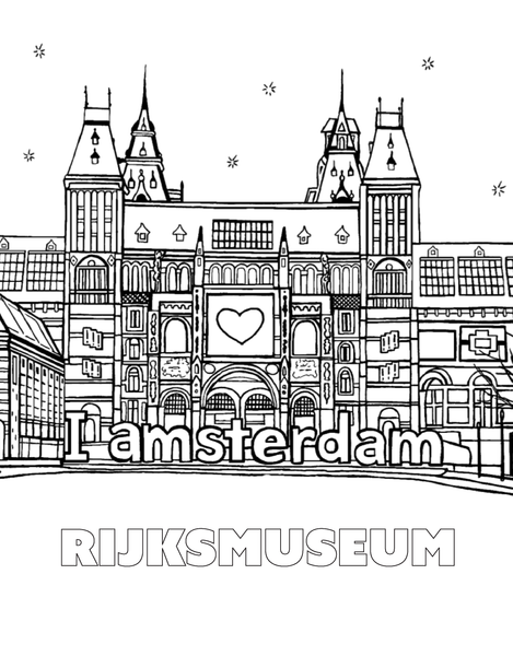 Amsterdam Coloring Pages - Package #1 - 10 Organic, Hand-drawn Illustr ...